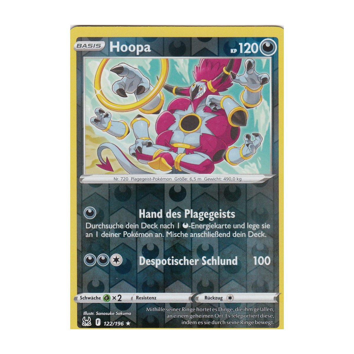 Hoopa 122/196 REVERSE HOLO Verlorener Ursprung Pokemon Karte kaufen