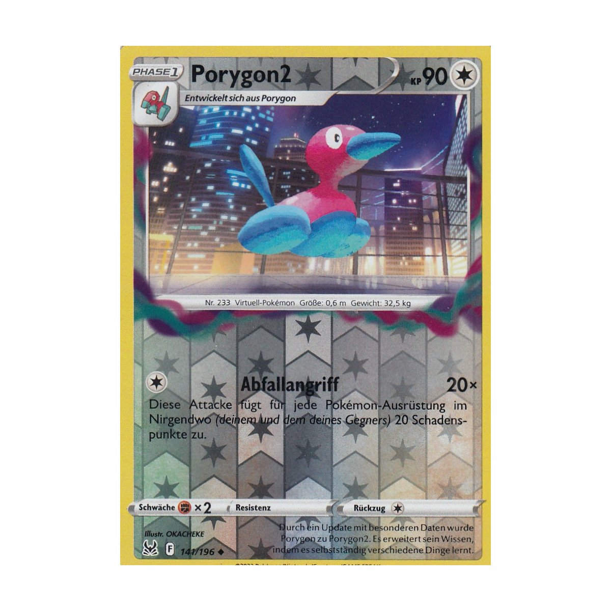 Porygon2 141/196 REVERSE HOLO Verlorener Ursprung Pokemon Karte kaufen
