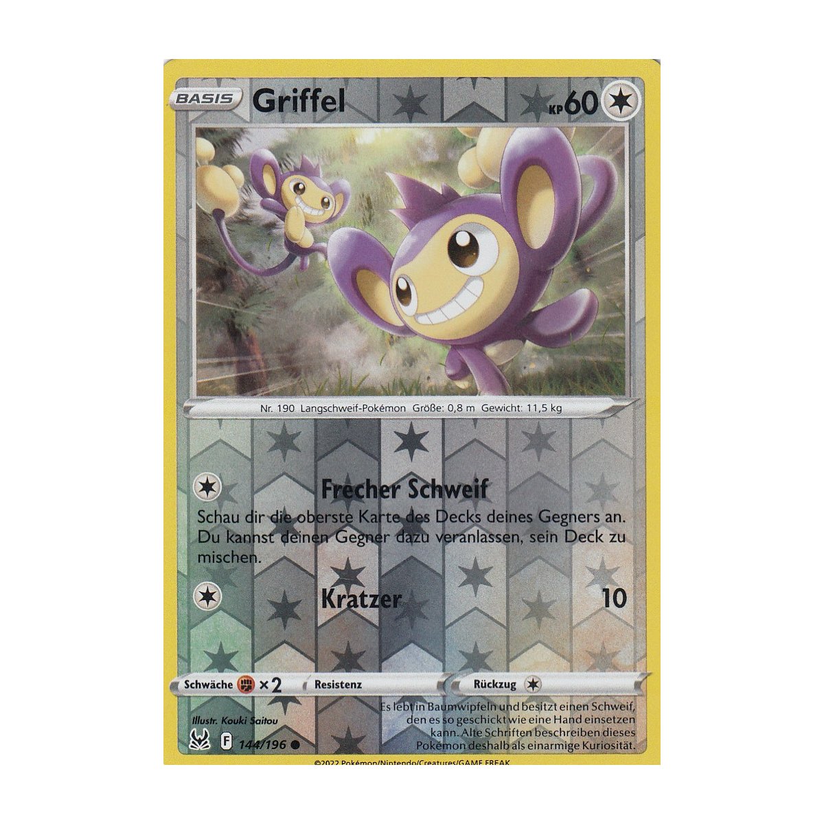 Griffel 144/196 REVERSE HOLO Verlorener Ursprung Pokemon Karte kaufen
