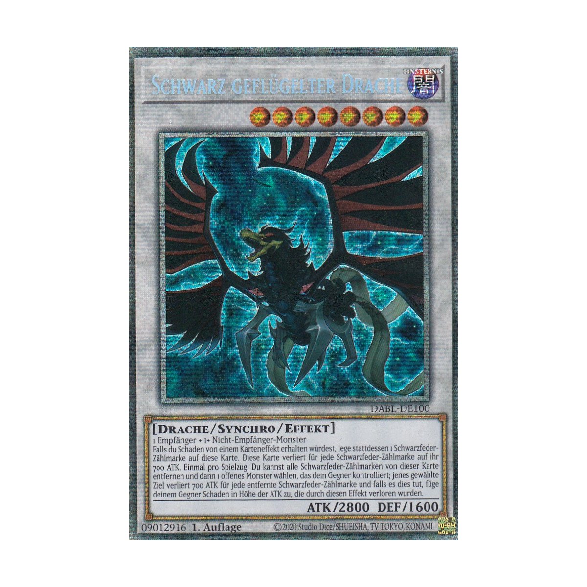 Schwarz geflügelter Drache (Starlight Rare) DABL-DE100-Starlight-Rare ...