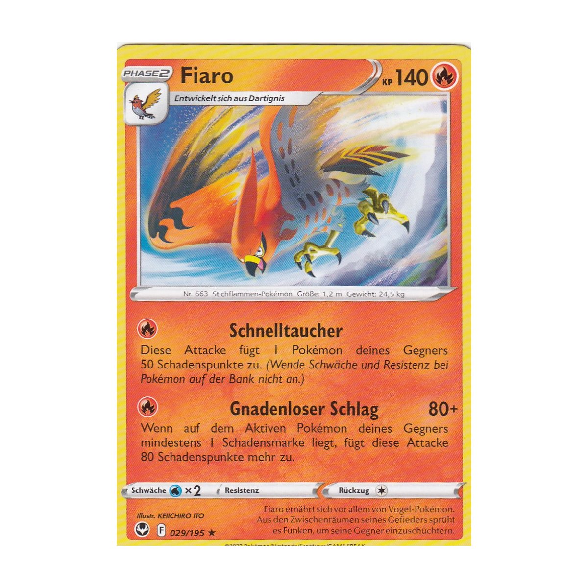 Fiaro 029/195 Silberne Sturmwinde Pokemon Karte günstig kaufen