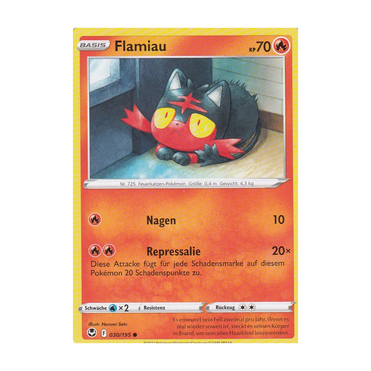 Flamiau 030/195 Silberne Sturmwinde Pokemon Karte günstig kaufen