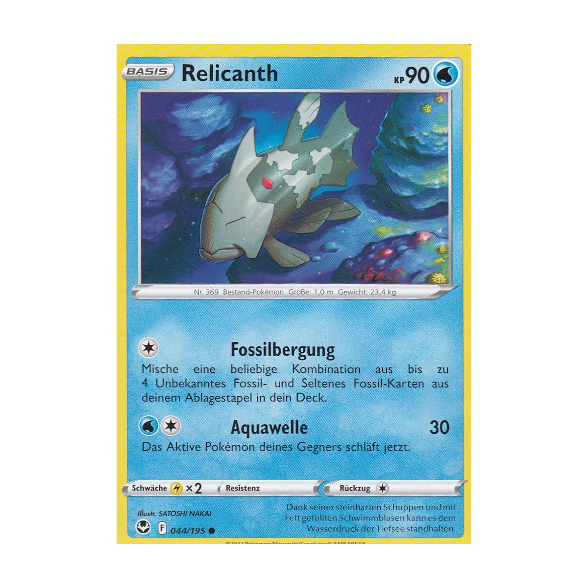 Relicanth 044/195 Silberne Sturmwinde Pokemon Karte kaufen