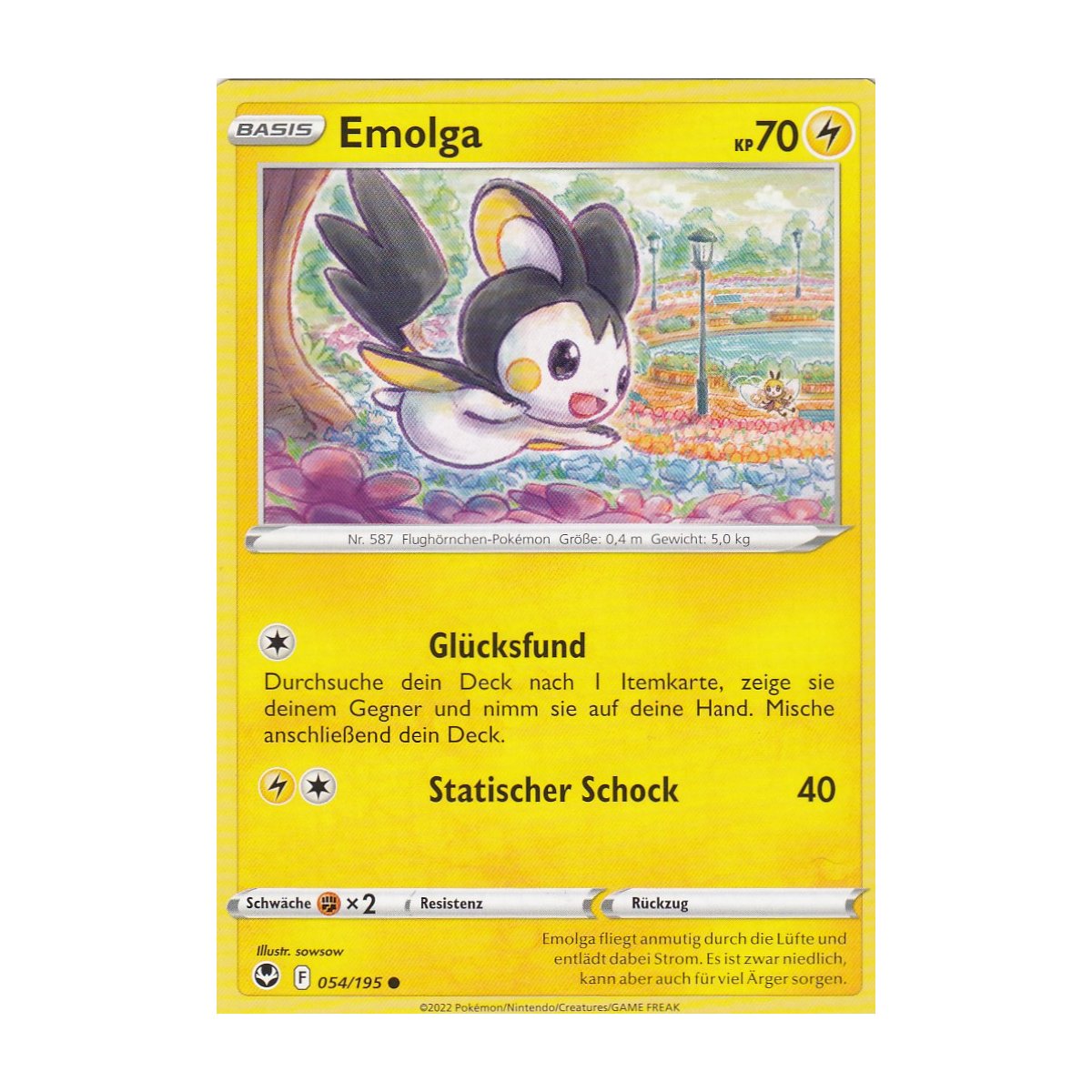 Emolga 054/195 Silberne Sturmwinde Pokemon Karte günstig kaufen