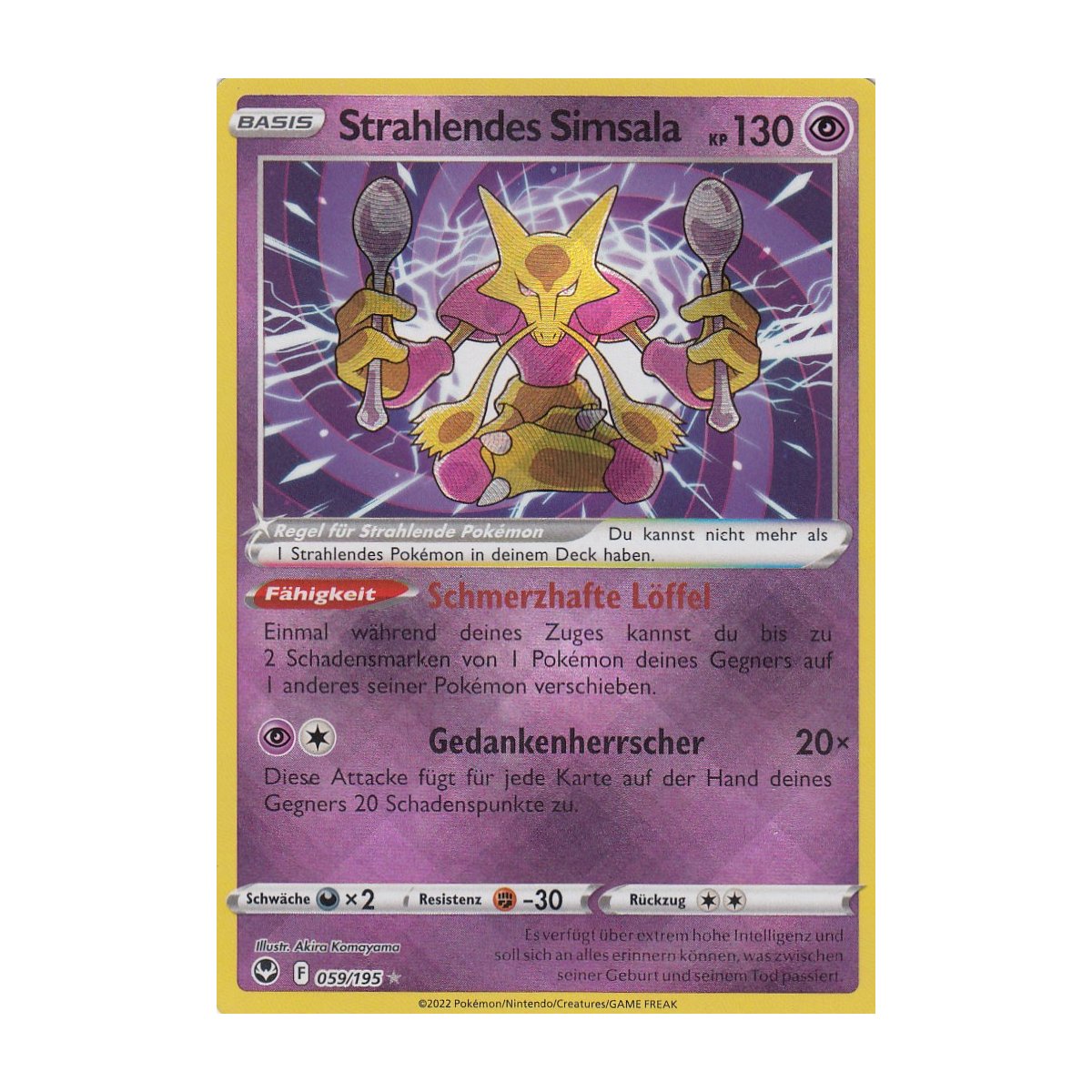 Strahlendes Simsala 059/195 Silberne Sturmwinde Pokemon Karte kaufen