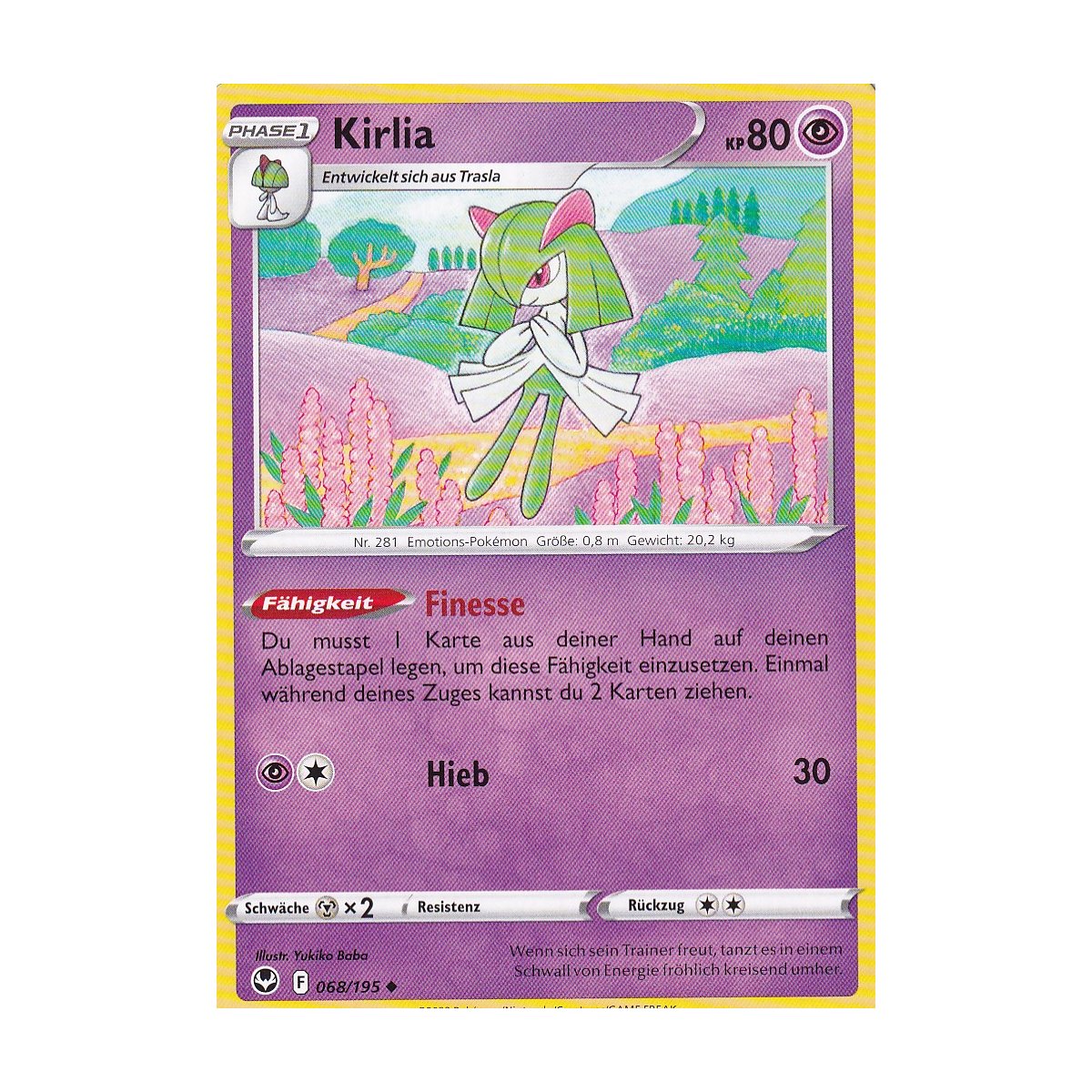 Kirlia 068/195 Silberne Sturmwinde Pokemon Karte günstig kaufen