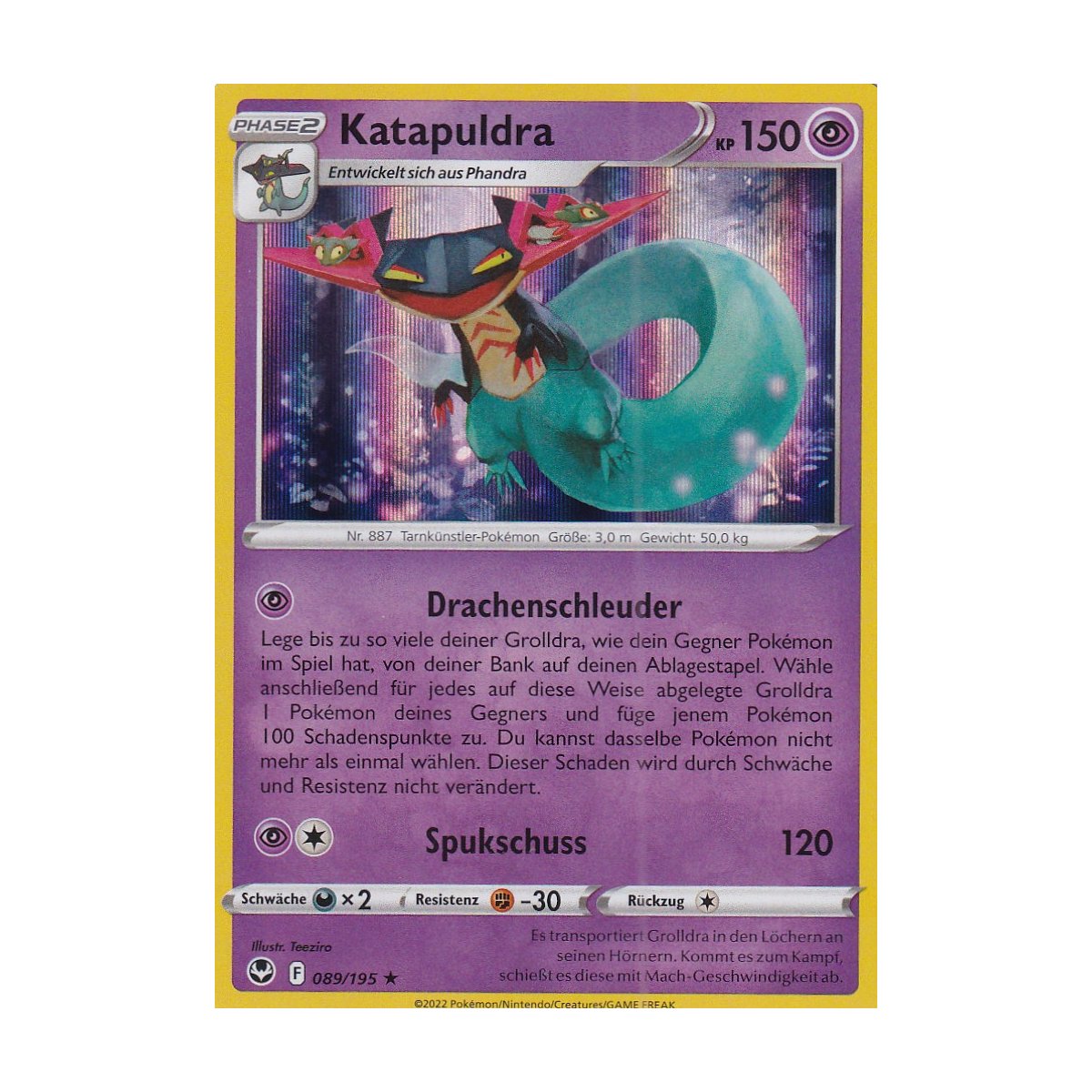 Katapuldra 089/195 HOLO Silberne Sturmwinde Pokemon Karte kaufen