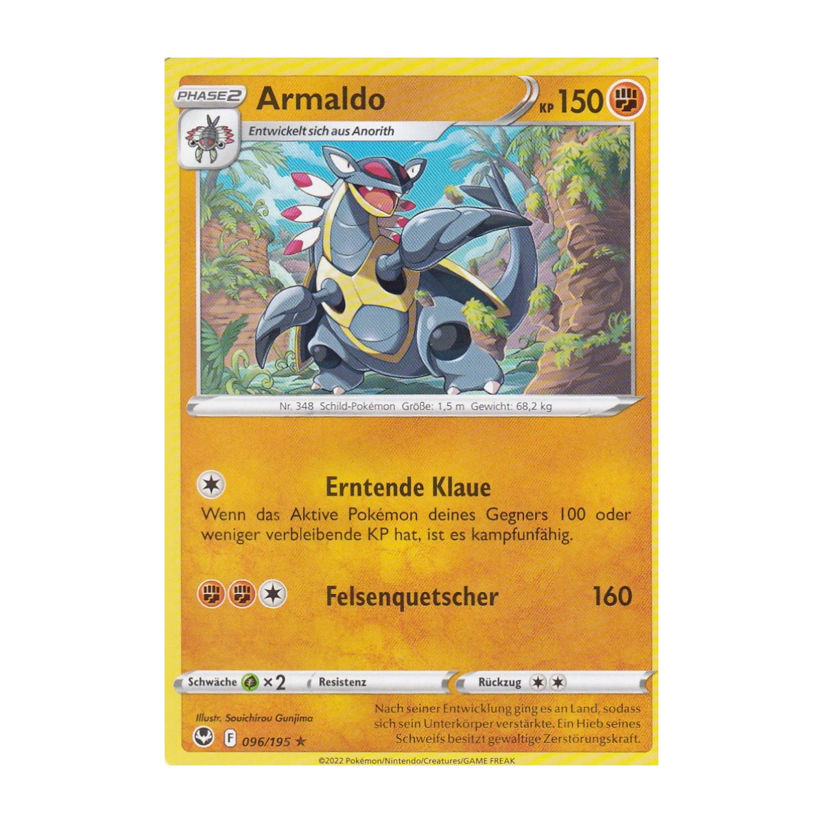 Armaldo 096/195 Silberne Sturmwinde Pokemon Karte günstig kaufen