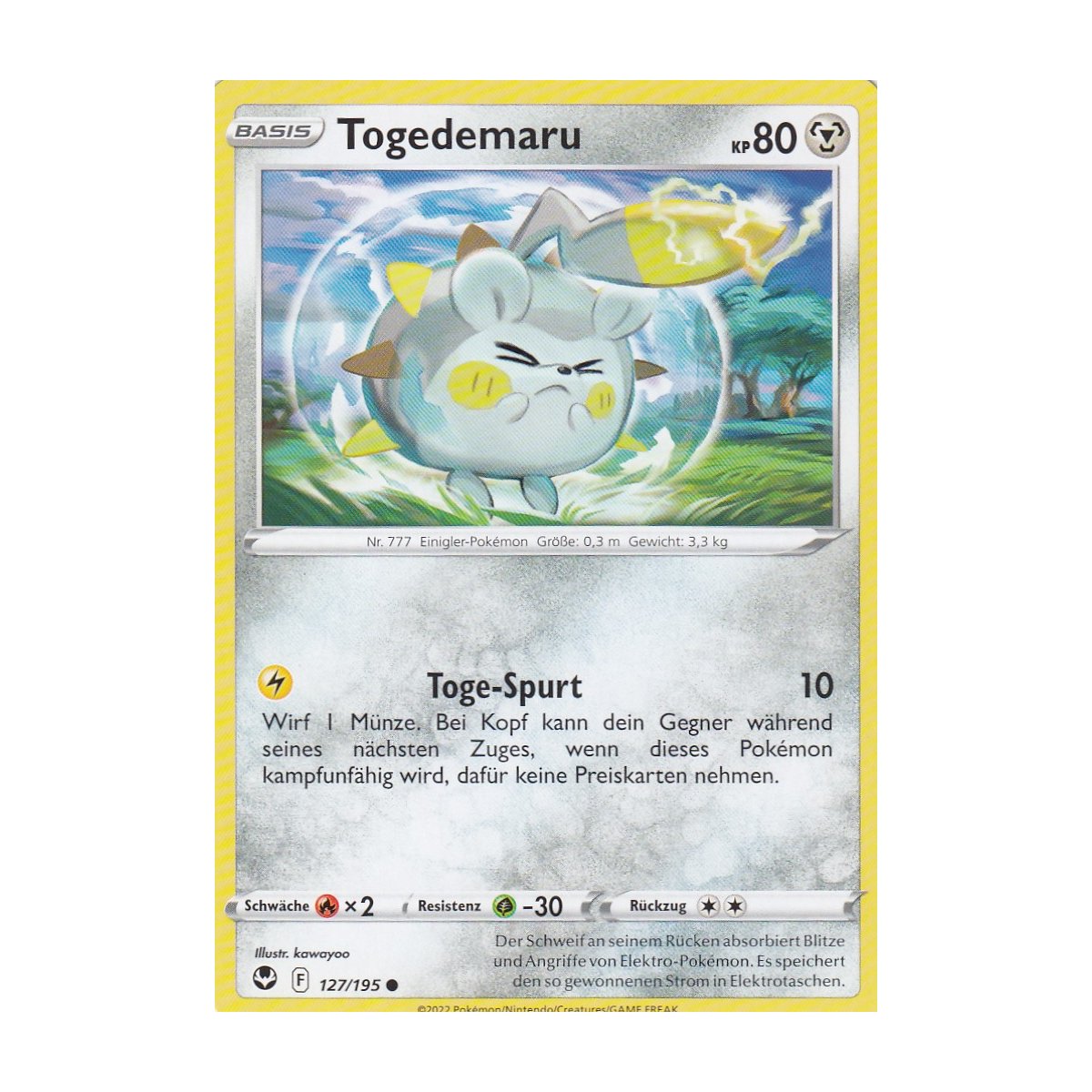 Togedemaru 127/195 Silberne Sturmwinde Pokemon Karte kaufen