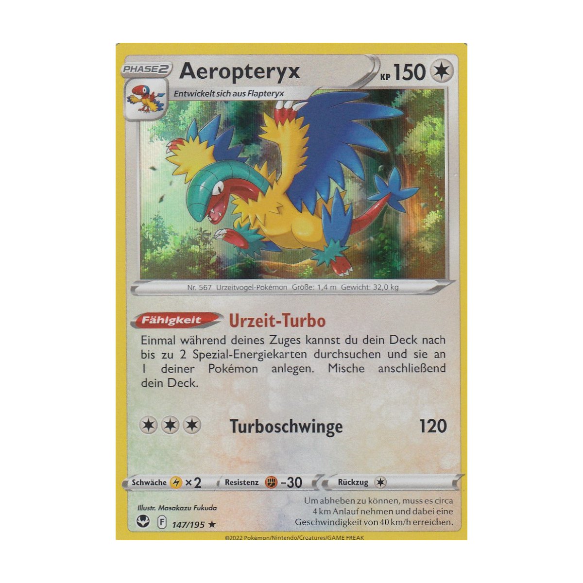 Aeropteryx 147/195 HOLO Silberne Sturmwinde Pokemon Karte kaufen