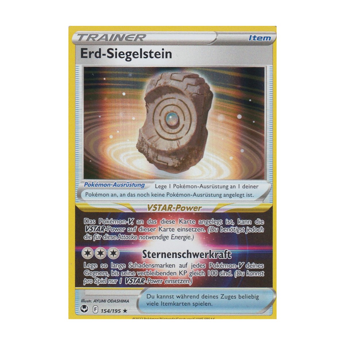 Erd-Siegelstein 154/195 HOLO Silberne Sturmwinde Pokemon Karte kaufen