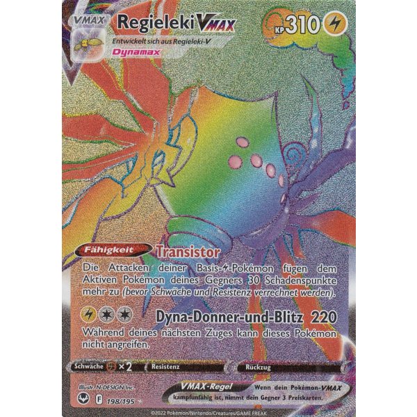 Regieleki-VMAX 198/195 RAINBOW Silberne Sturmwinde Pokemon Karte kaufen