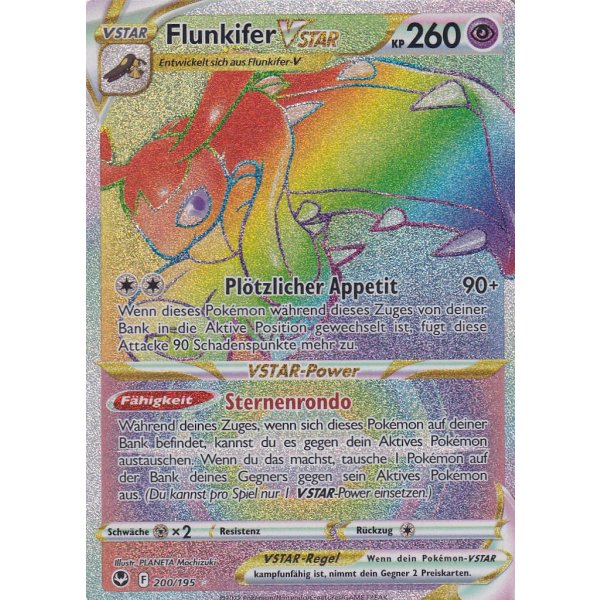 Flunkifer-VSTAR 200/195 RAINBOW Silberne Sturmwinde Pokemon Karte kaufen