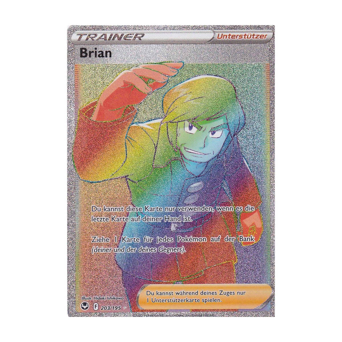 Brian 203/195 RAINBOW Silberne Sturmwinde Pokemon Karte kaufen