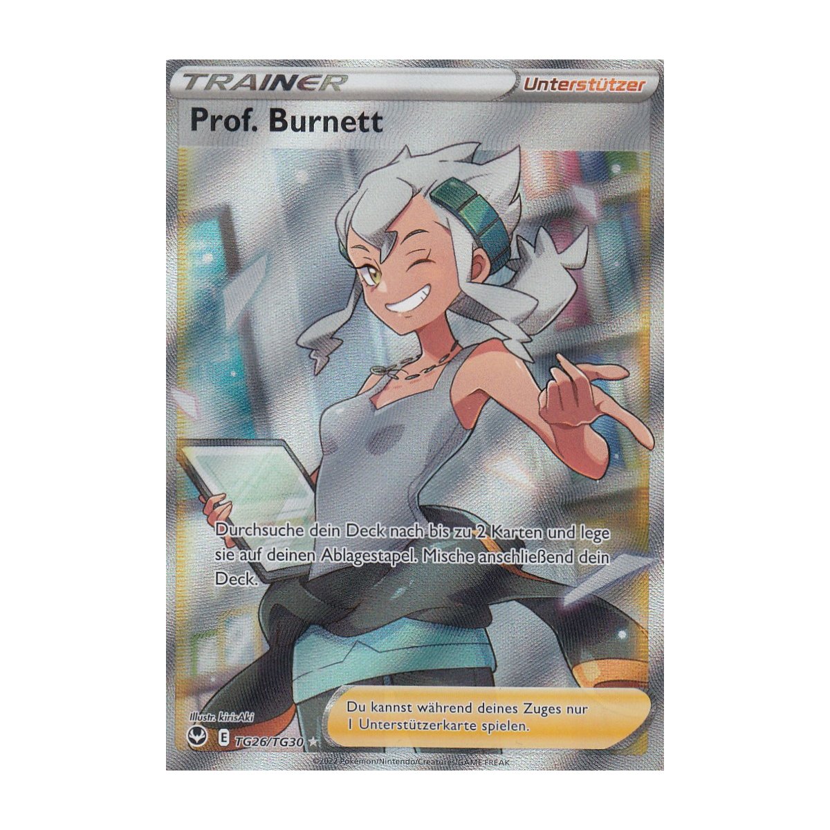 Prof. Burnett TG26/TG30 Silberne Sturmwinde Pokemon Karte kaufen