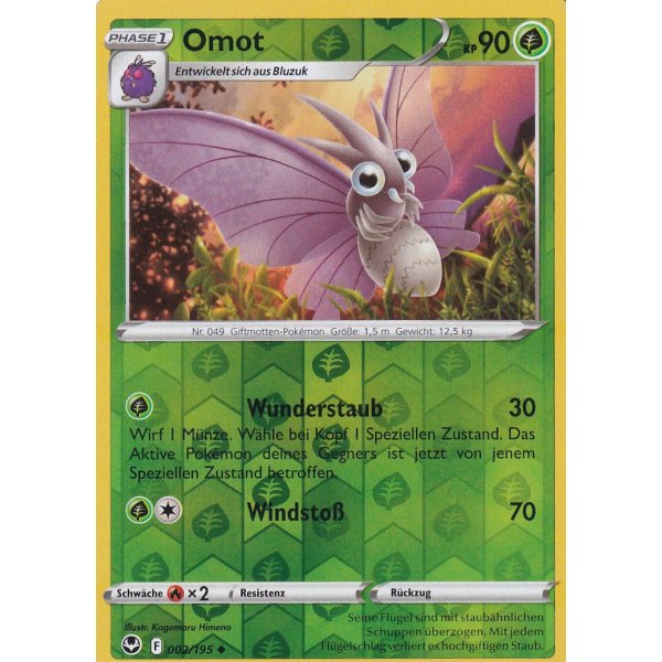 Omot 002/195 REVERSE HOLO Silberne Sturmwinde Pokemon Karte kaufen