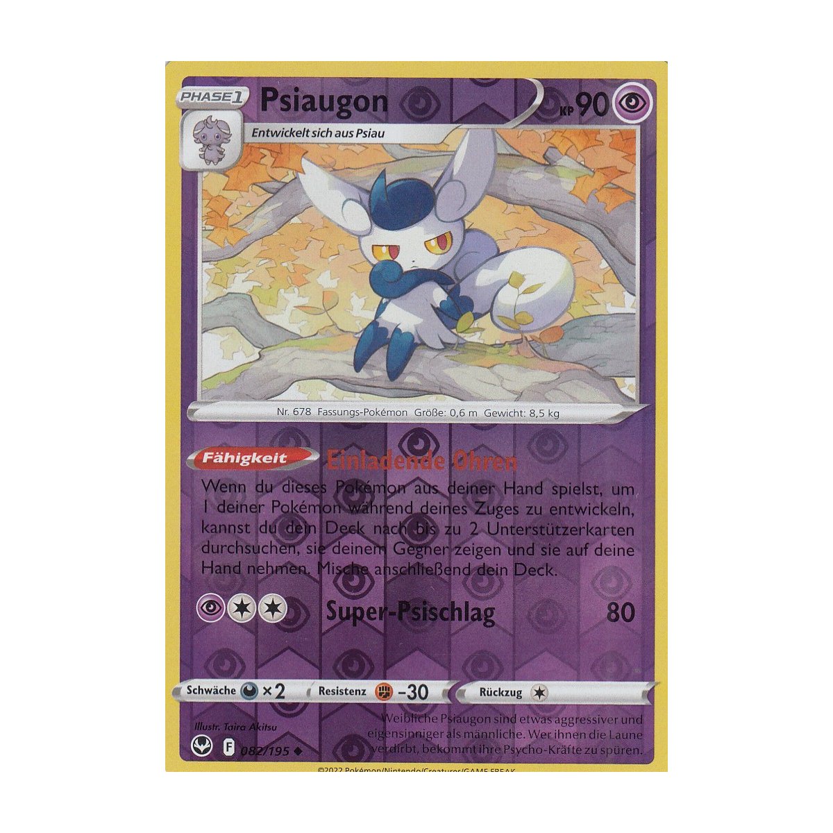 Psiaugon 082/195 REVERSE HOLO Silberne Sturmwinde Pokemon Karte kaufen