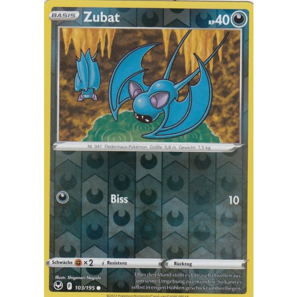 Zubat 103/195 REVERSE HOLO Silberne Sturmwinde Pokemon Karte kaufen