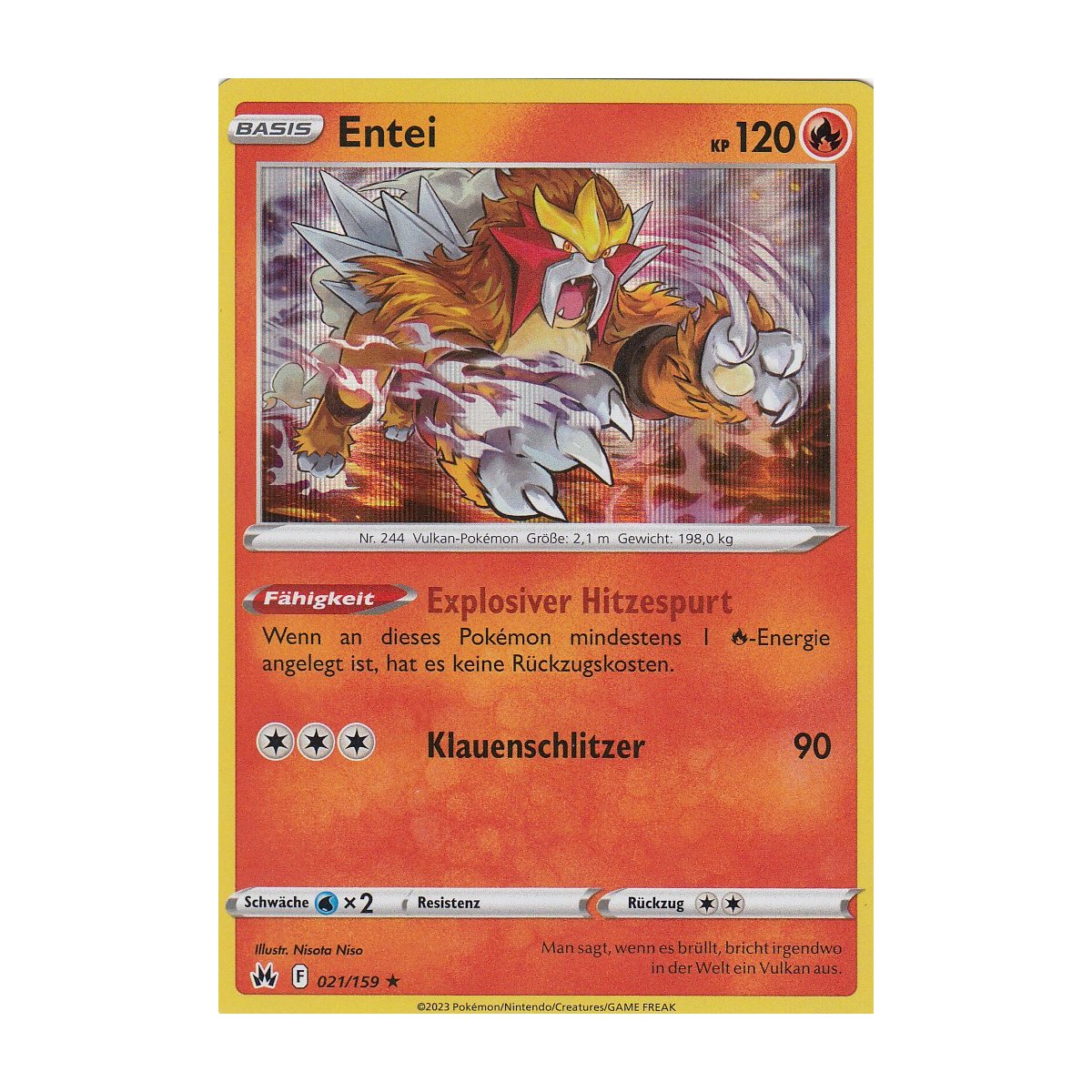 Entei 021/159 HOLO Zenit der Könige Pokemon Karte günstig kaufen