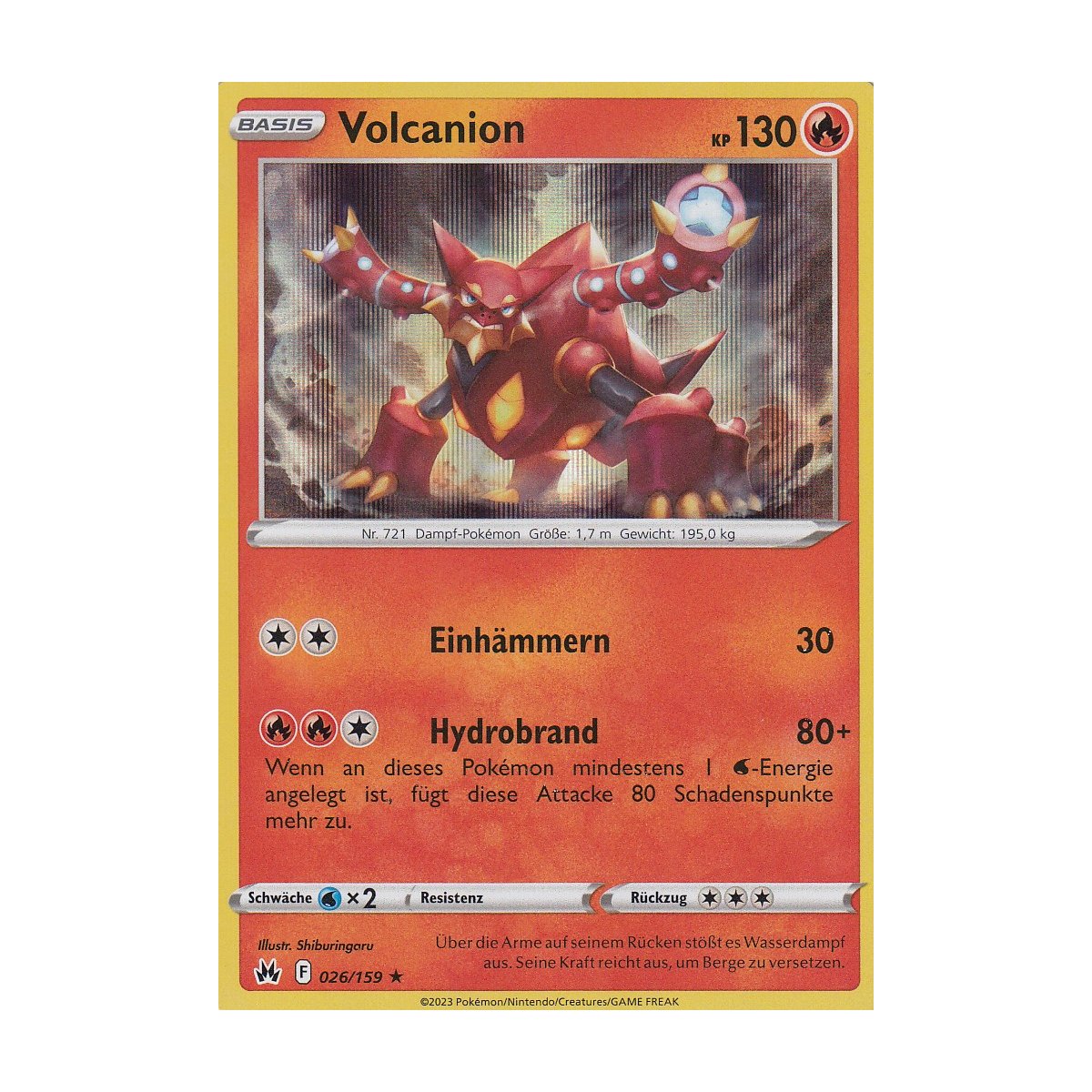 Volcanion 026/159 HOLO Zenit der Könige Pokemon Karte kaufen