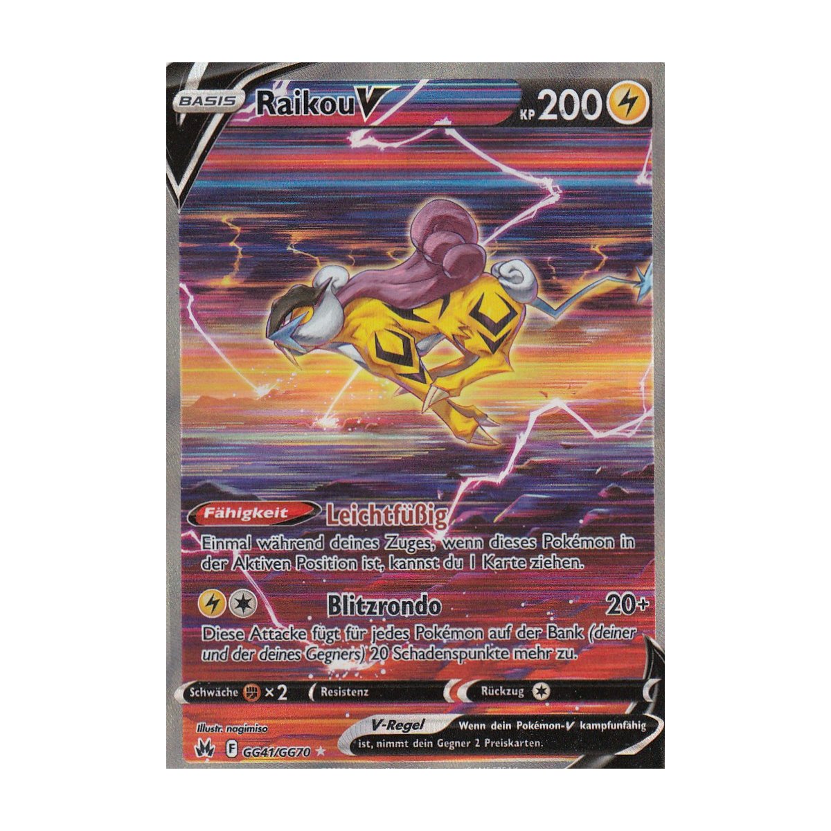 Raikou-V GG41/GG70 FULLART Zenit der Könige Pokemon Karte kaufen