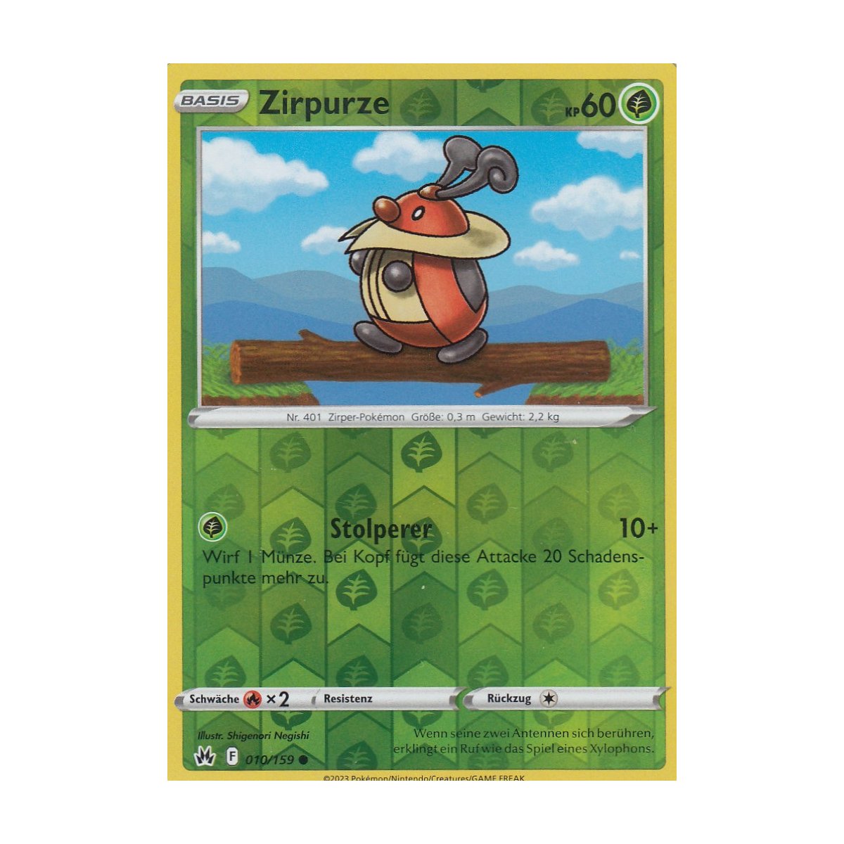 Zirpurze 010/159 REVERSE HOLO Zenit der Könige Pokemon Karte kaufen