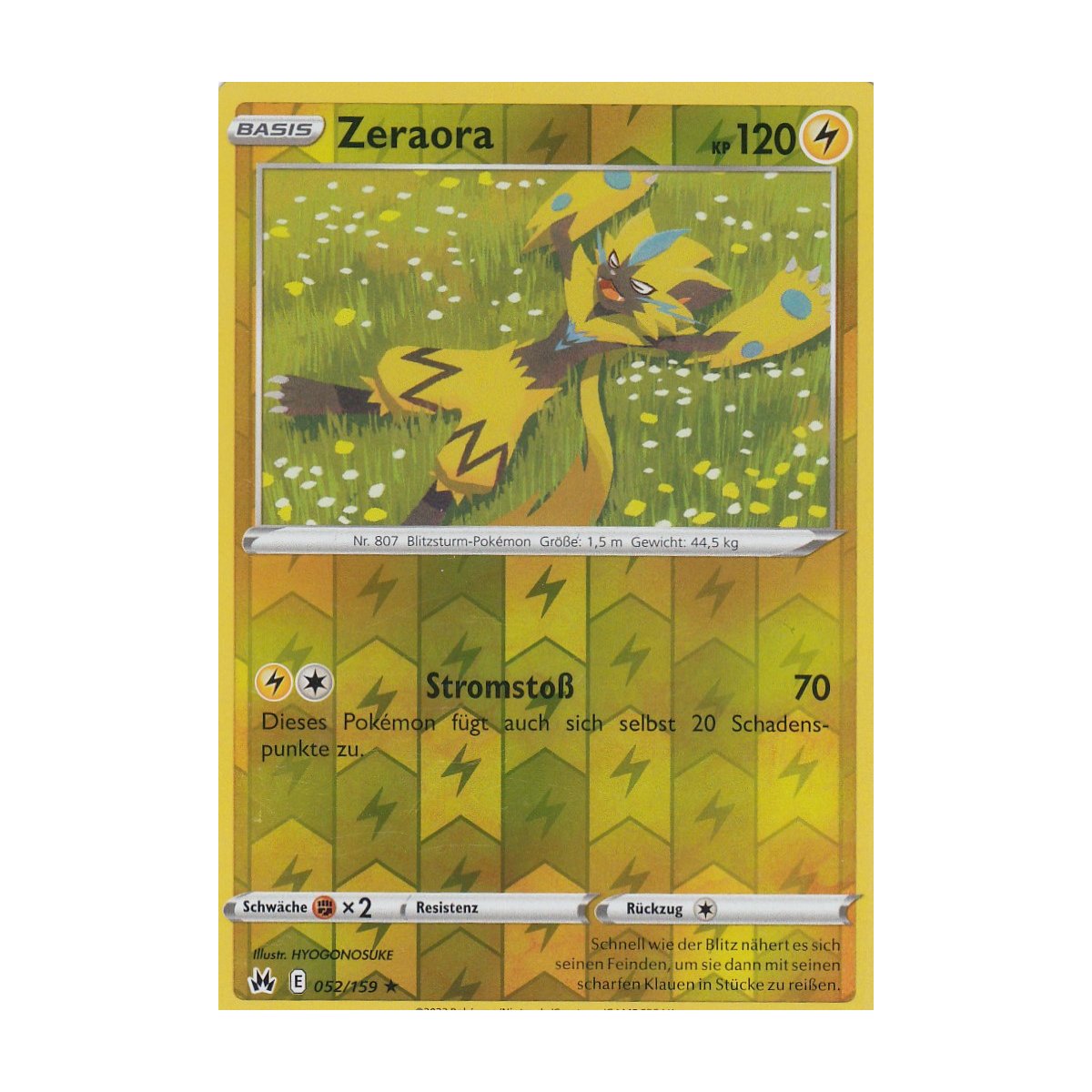 Zeraora 052/159 REVERSE HOLO Zenit der Könige Pokemon Karte kaufen