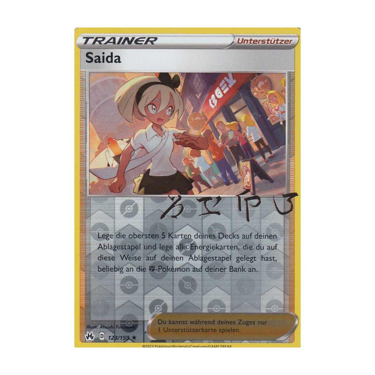 Saida 123/159 HOLO REVERSE HOLO Zenit der Könige Pokemon Karte kaufen