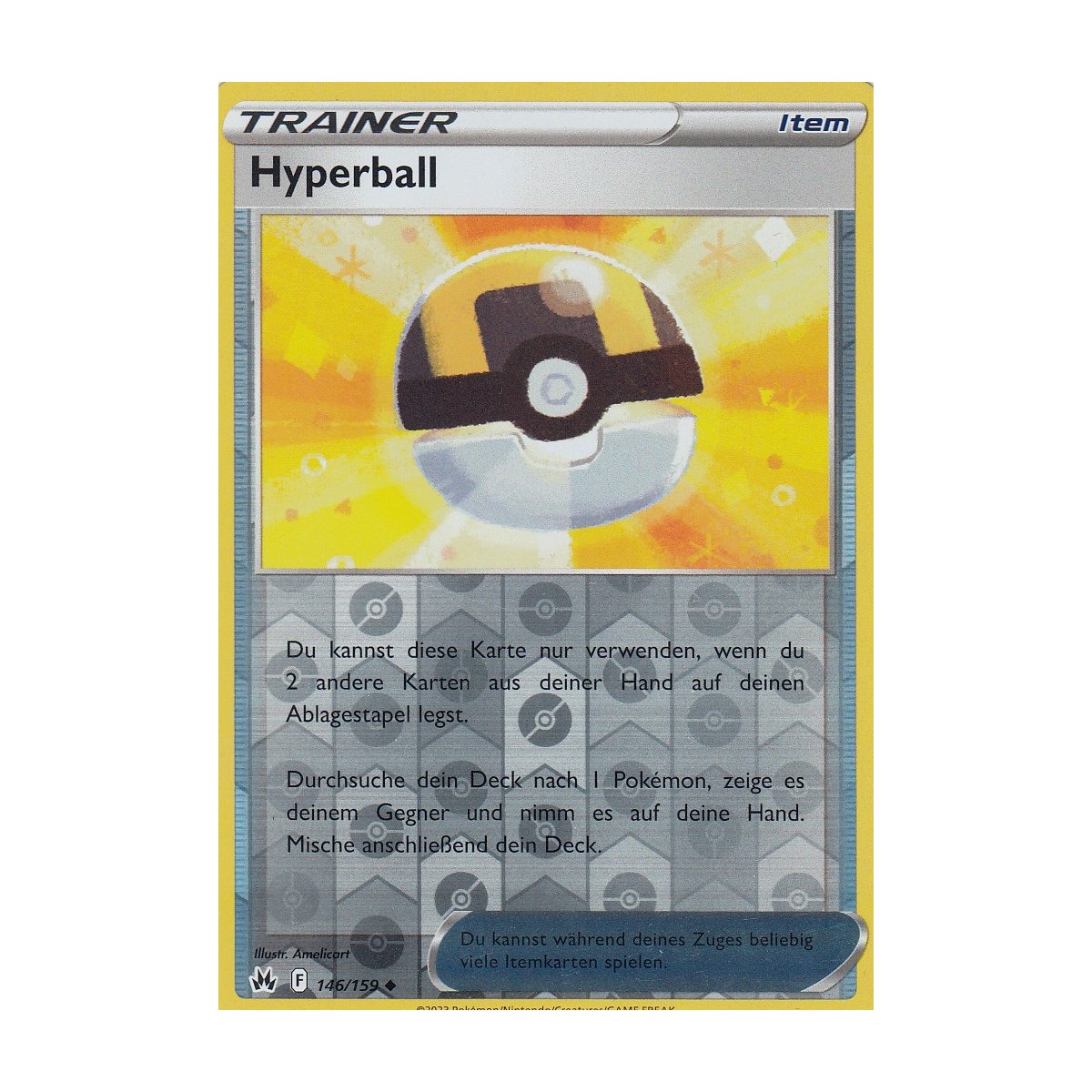 Hyperball 146/159 REVERSE HOLO Zenit der Könige Pokemon Karte kaufen