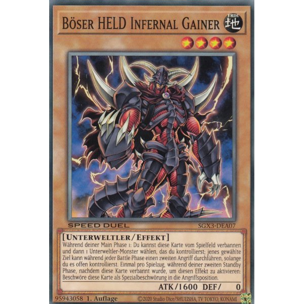BÖSER HELD Infernal Gainer SGX3-DEA07 Speed Duel GX: Duelists of Shadows kaufen