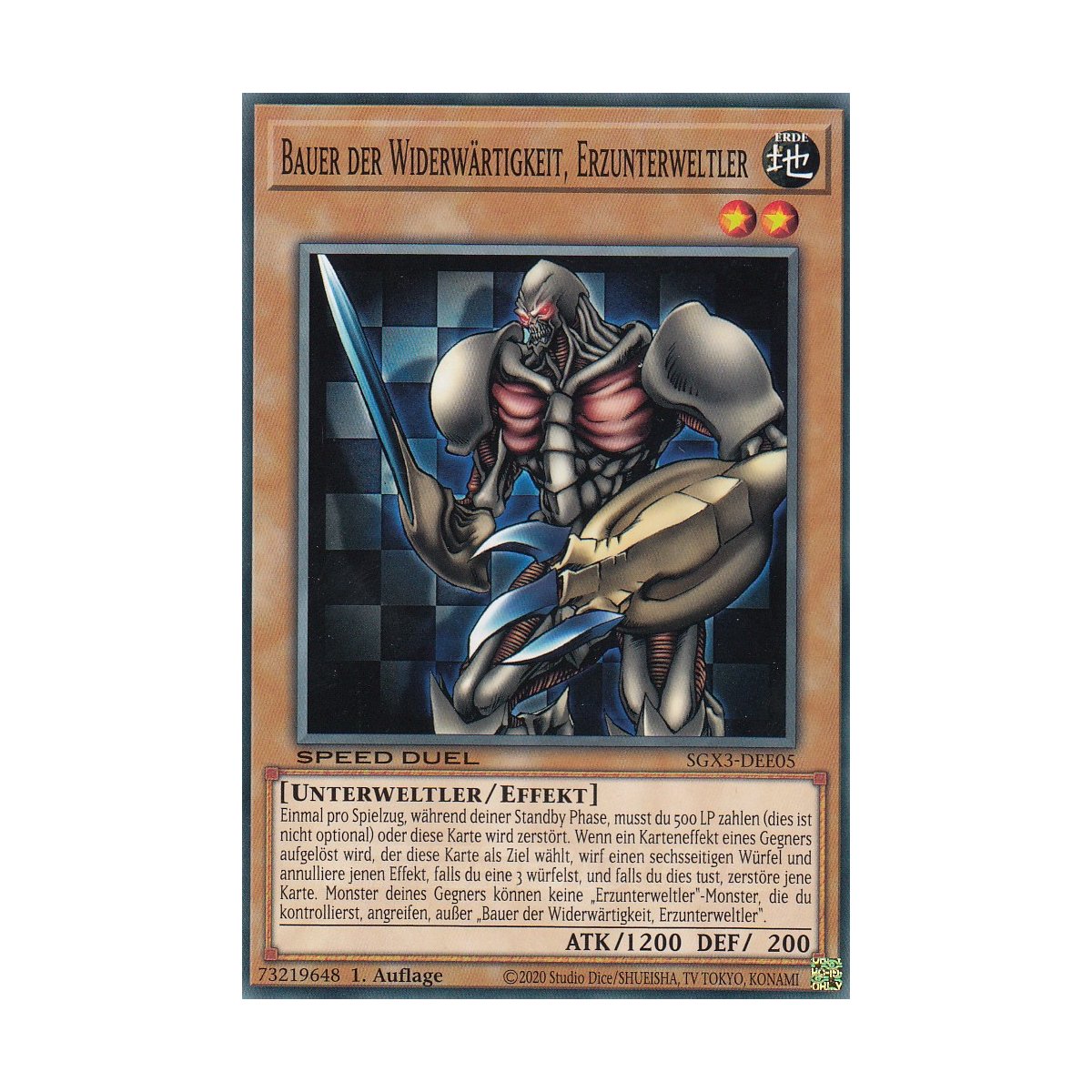 Bauer der Widerwärtigkeit, Erzunterweltler SGX3-DEE05 Speed Duel GX: Duelists of Shadows kaufen