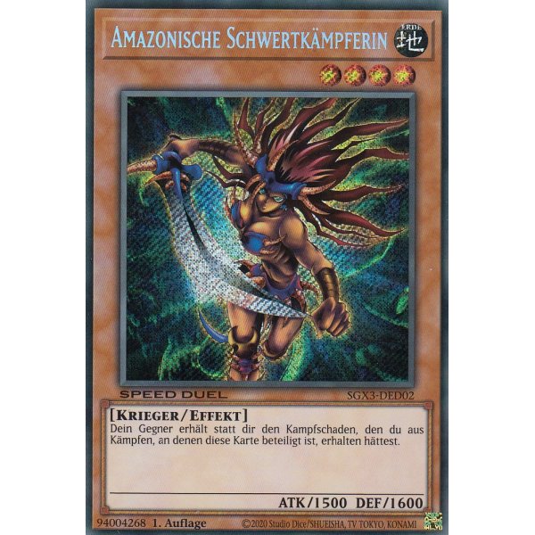 Amazonische Schwertkämpferin SGX3-DED02-SCR Speed Duel GX: Duelists of Shadows kaufen