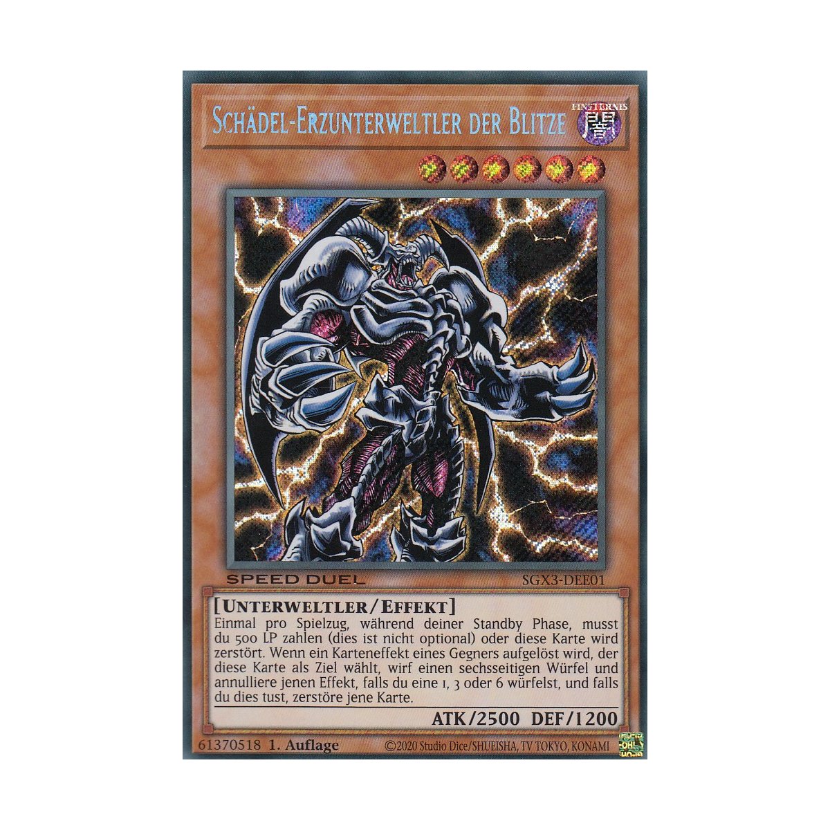 Schädel-Erzunterweltler der Blitze SGX3-DEE01-SCR Speed Duel GX: Duelists of Shadows kaufen