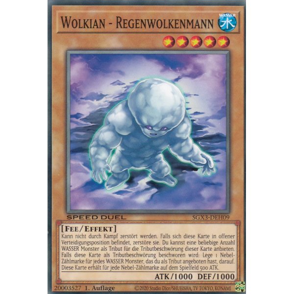 Wolkian – Regenwolkenmann SGX3-DEH09 Speed Duel GX: Duelists of Shadows kaufen