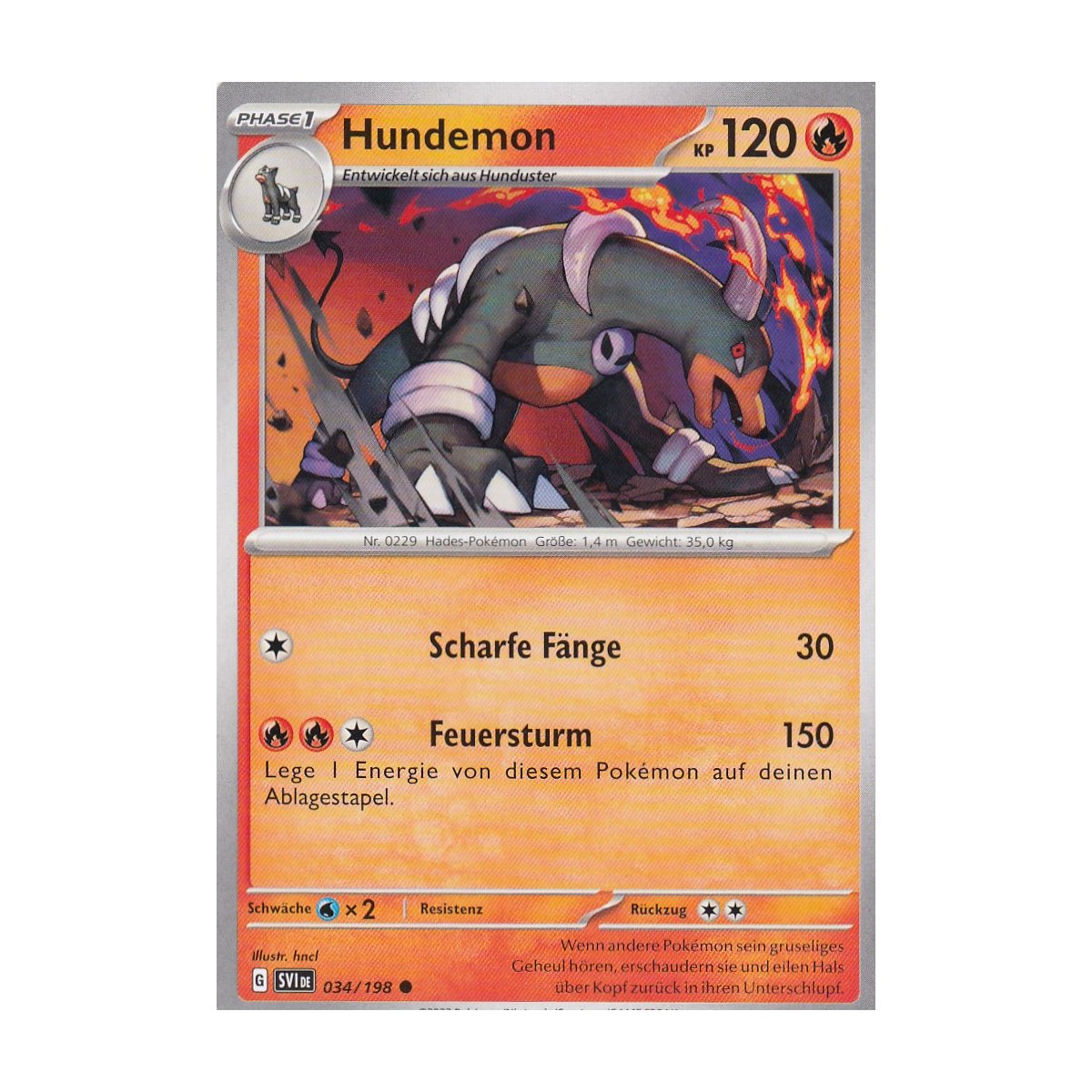 Hundemon 034/198 Karmesin und Purpur Pokemon Karte günstig kaufen