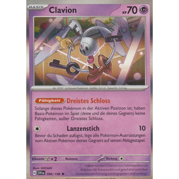 Clavion 096/198 Holo Karmesin und Purpur Pokemon Karte kaufen