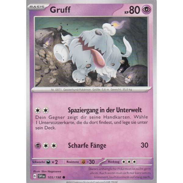 Gruff 105/198 Karmesin und Purpur Pokemon Karte günstig kaufen