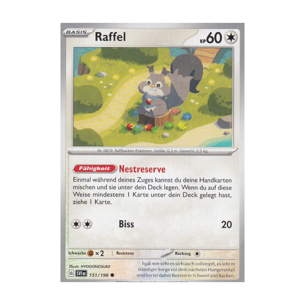 Raffel 151/198 Karmesin und Purpur Pokemon Karte günstig kaufen