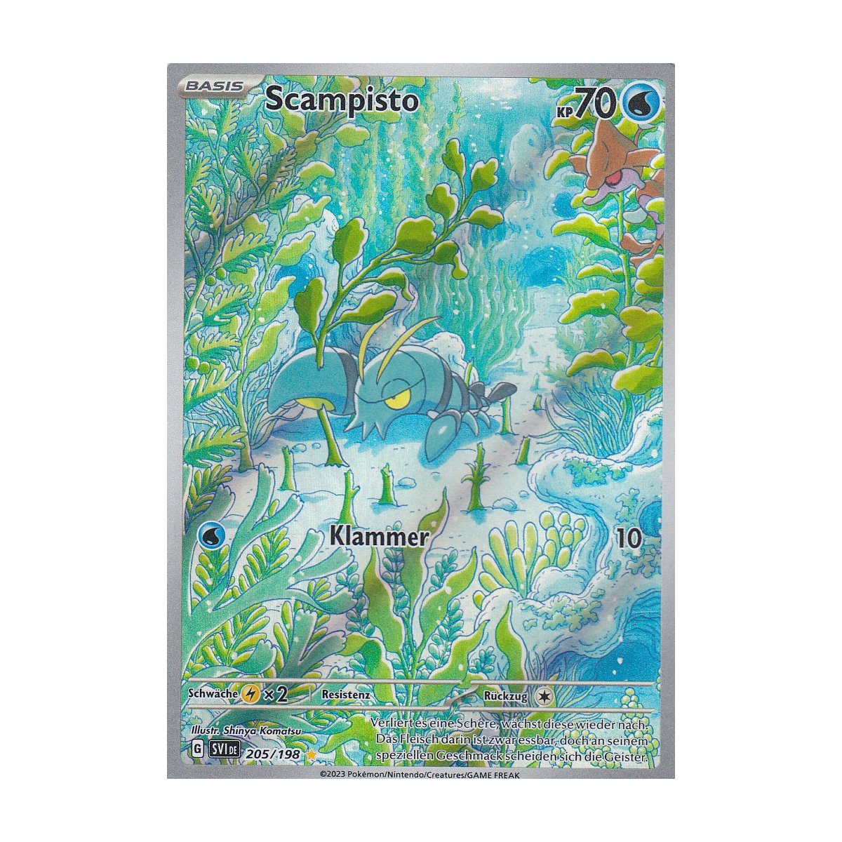 Scampisto 205/198 Illustration Rare Karmesin und Purpur Pokemon Karte ...