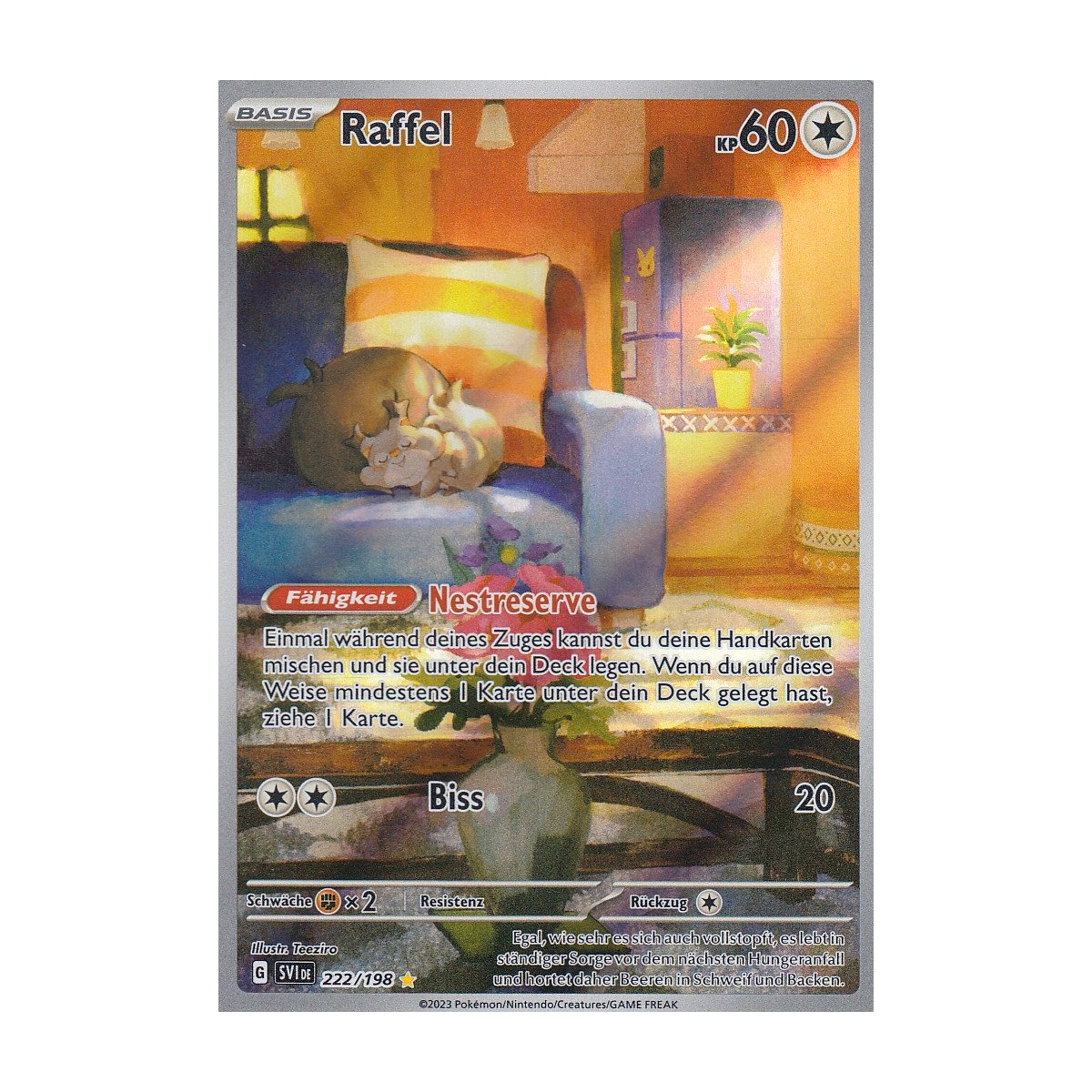 Raffel 222/198 Illustration Rare Karmesin und Purpur Pokemon Karte kaufen