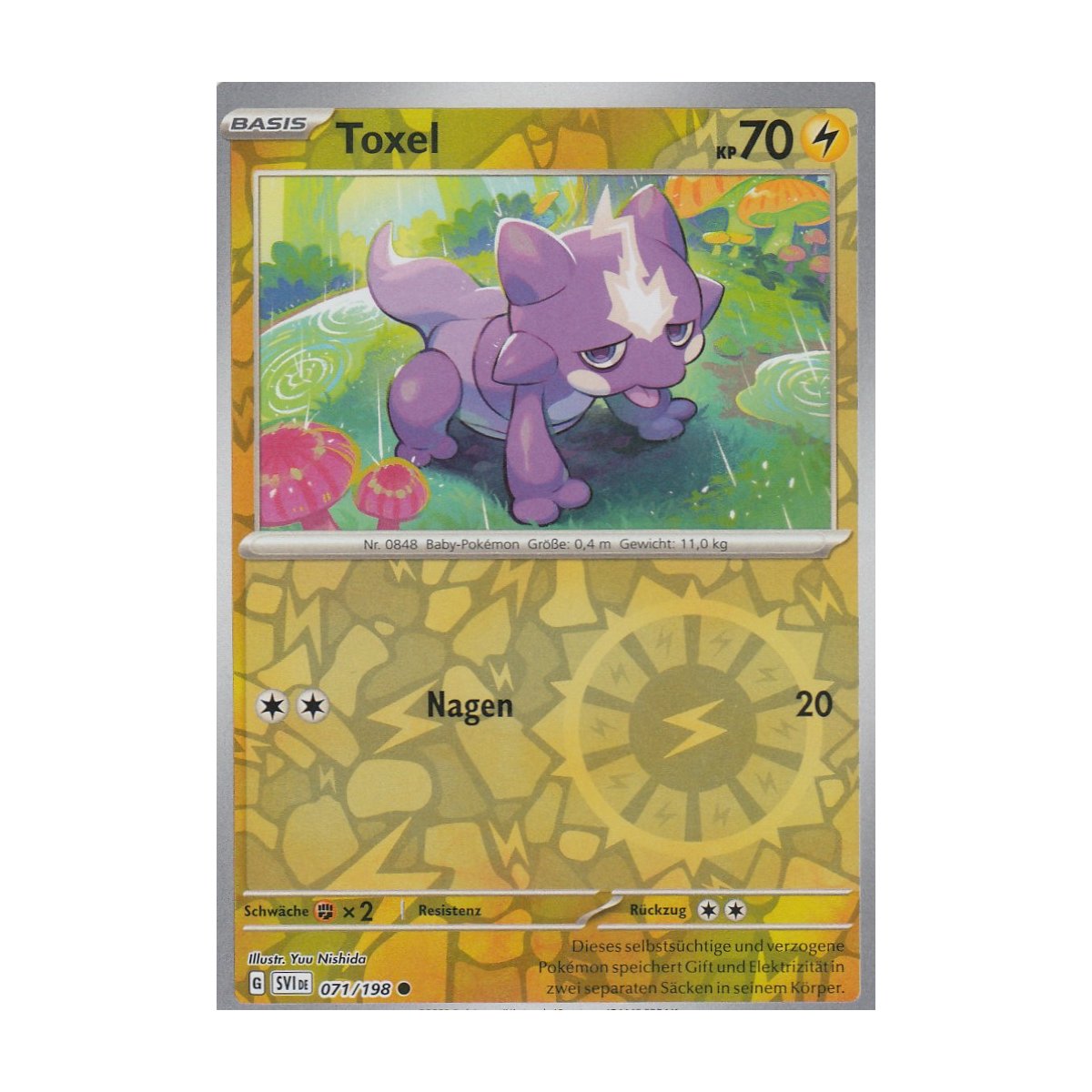 Toxel 071/198 REVERSE HOLO Karmesin und Purpur Pokemon Karte kaufen