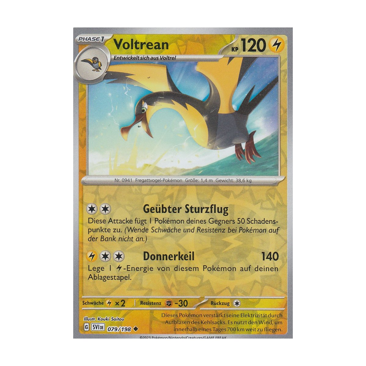 Voltrean 079/198 REVERSE HOLO Karmesin und Purpur Pokemon Karte kaufen