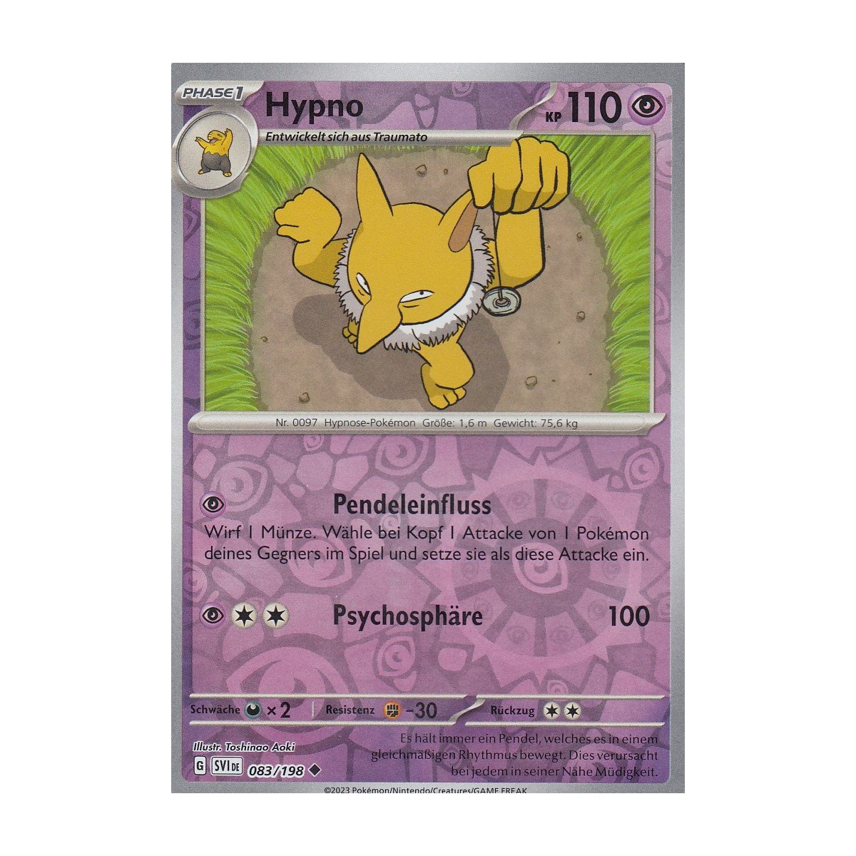 Hypno 083/198 REVERSE HOLO Karmesin und Purpur Pokemon Karte kaufen