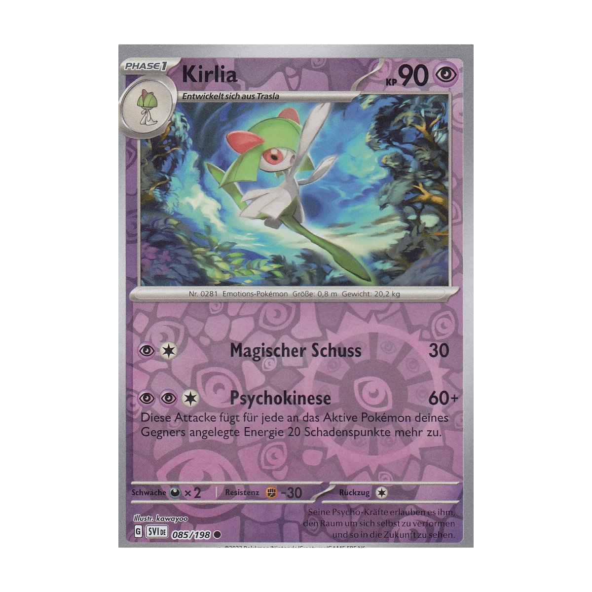 Kirlia 085 198 Reverse Holo Karmesin Und Purpur Pokemon Karte Kaufen