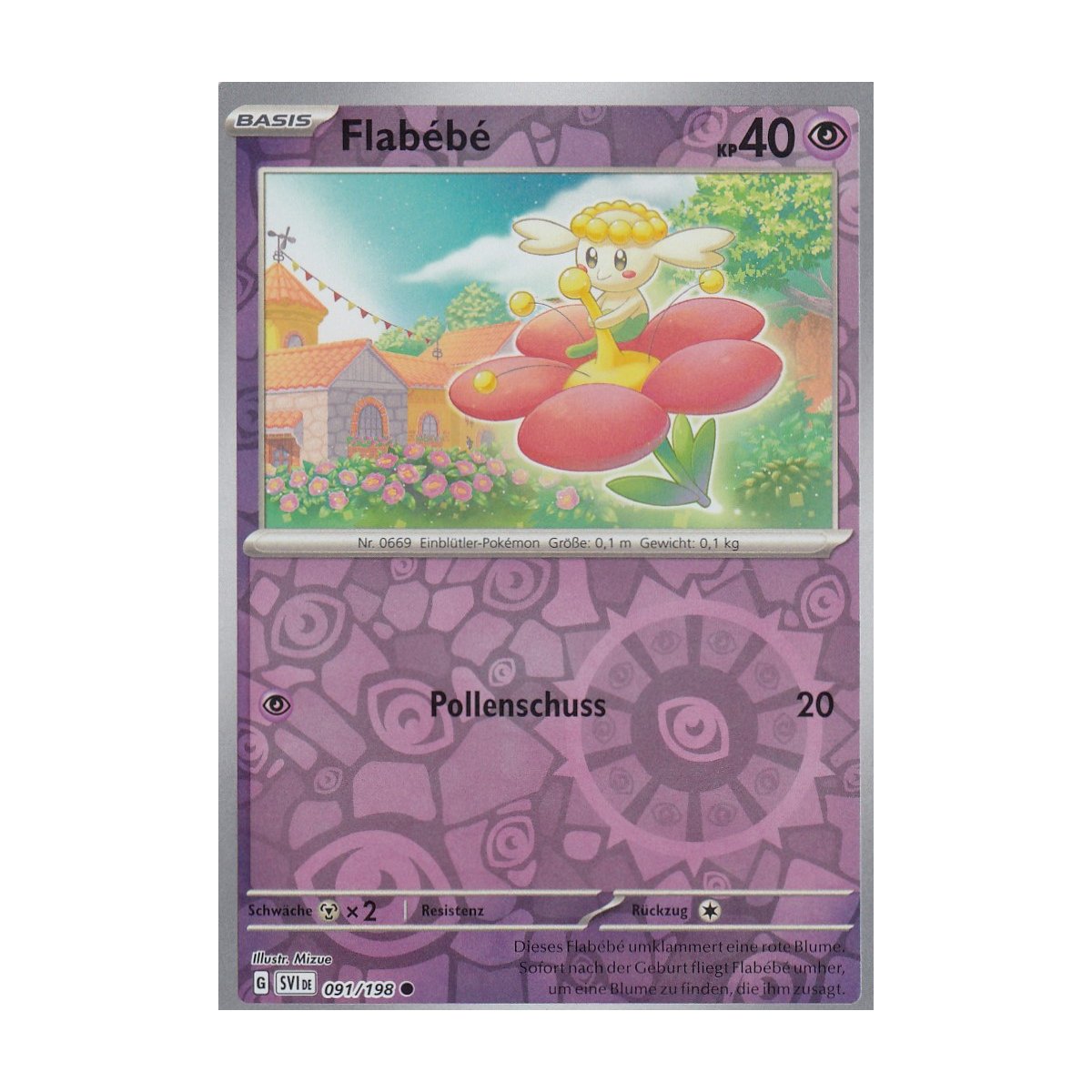Flabébé 091/198 REVERSE HOLO Karmesin und Purpur Pokemon Karte kaufen