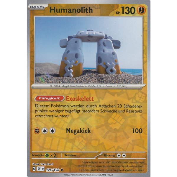 Humanolith 121/198 REVERSE HOLO Karmesin und Purpur Pokemon Karte kaufen