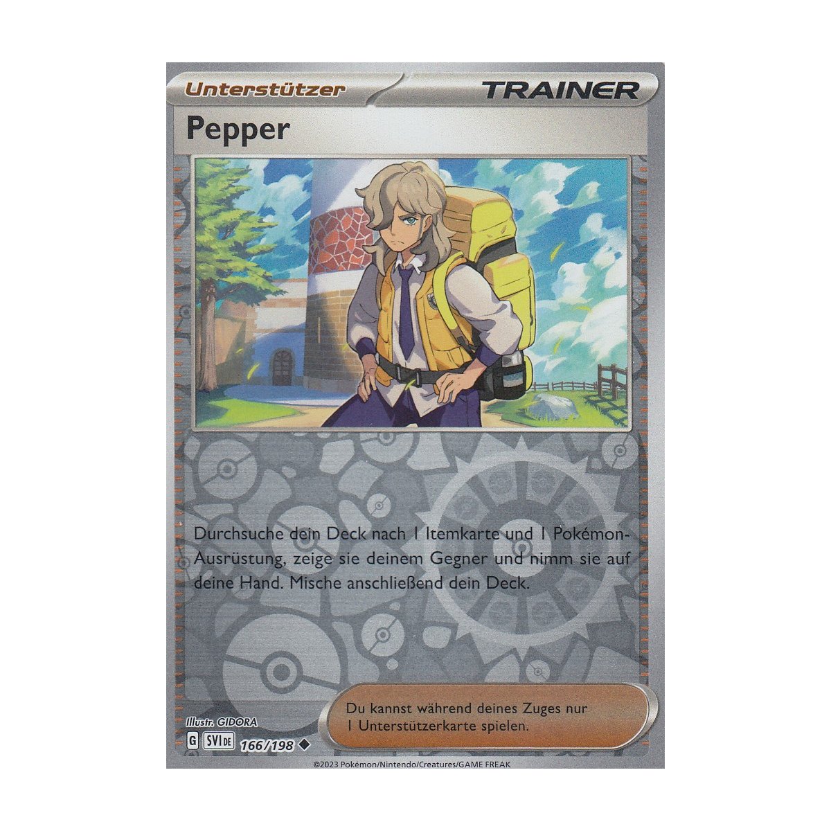 Pepper 166/198 REVERSE HOLO Karmesin und Purpur Pokemon Karte kaufen