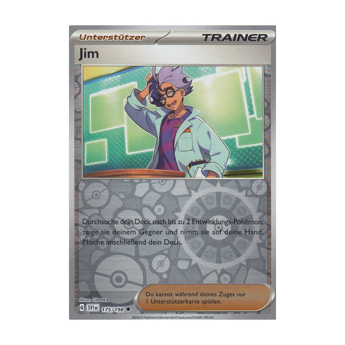 Jim 175/198 REVERSE HOLO Karmesin und Purpur Pokemon Karte kaufen