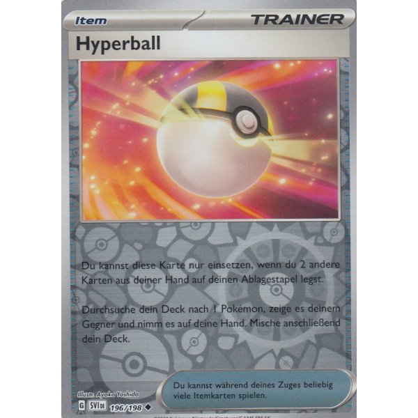 Hyperball 196/198 REVERSE HOLO Karmesin und Purpur Pokemon Karte kaufen