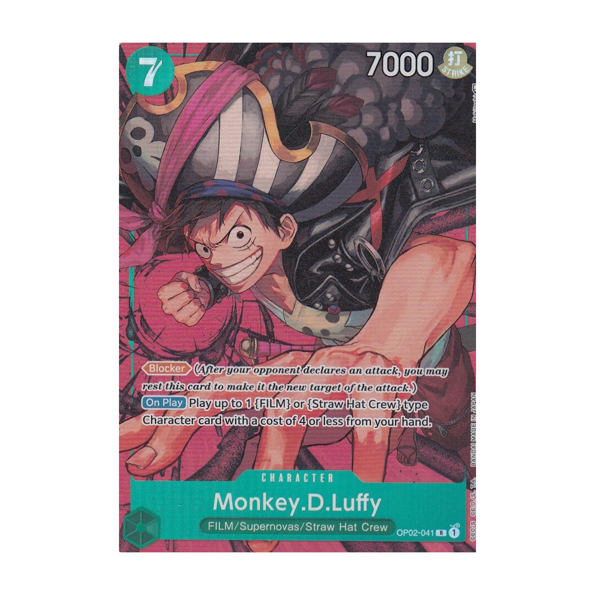 Monkey.D.Luffy Alternate Art (Parallel Rare) OP02-041-ALT Paramount War ...